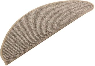 vidaXL Tapis descalier 15 pi&egrave;ces 65 x 21 x 4 cm Marron Demi-rond Grand vidaXL