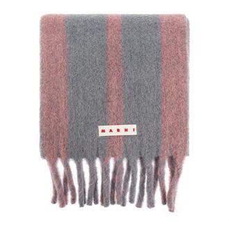 Marni Schal mit Logo - - Accessories - Damen - Grau - ONE SIZE