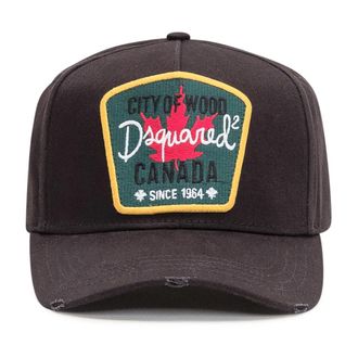 Dsquared2 Homme, Accessoires, Noir, Taille: ONE Size City Of Wood Logo Cap