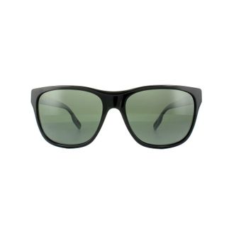 Maui Jim Quadratische Unisex Sonnenbrille Gl&auml;nzend Schwarz Neutral Grau