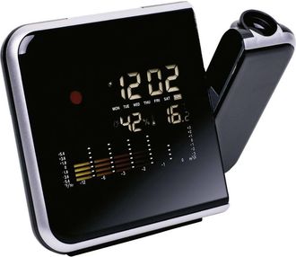 Mebus 40645 Quarz Projektionsuhr Schwarz