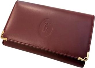 Cartier Portefeuille bi-pli vintage doccasion - Femme - Pre-owned - Rouge - Taille: ONE Size