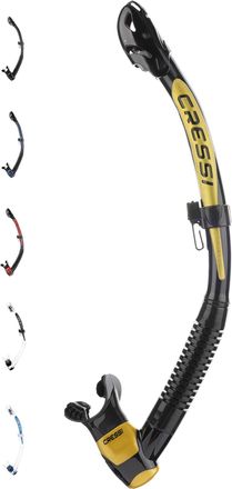 Cressi Unisex-Adult Itaca Ultra Dry Trockenes Freitauchen und Schnorcheln, Schwarz/Gold, Einheitsgröße