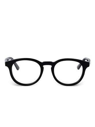 Alexander McQueen Eyewear lunettes de vue &agrave; monture ovale - Noir