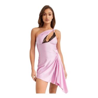 Coperni Femme, Robes, Rose, Taille: 36 FR Mini Robe Asymétrique Élégante