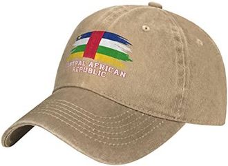Generic Pare-Soleil Casquette Denim Aux Couleurs du Drapeau De La R&eacute;publique Centrafricaine Respirante Baseball Casquette Vintage Chapeau Soleil pour Festival