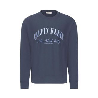Calvin Klein Jeans LS Premium Terry - - Sweatshirts & Hoodies - Herren - Blau - M