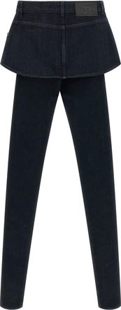 Diesel Hybrid Skirt-Panel Denim Jeans - Navy