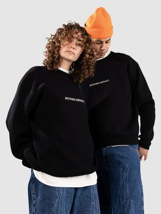 Beyond Medals. Jacquard Knit Pull noir