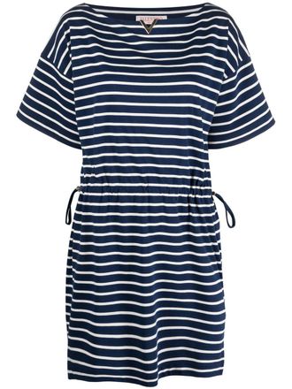 Valentino Garavani Gestreiftes T-Shirtkleid - Blau
