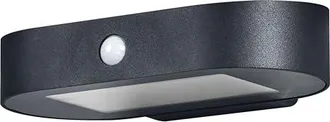 Osram ENDURA Style Kleine Oval Solar-Wandleuchte, warmwei&szlig;es Licht (3000K), integrierter Sensor, ohne Strom nutzbar, lange Laufzeit: 30 Mal 60 Sekunden im P
