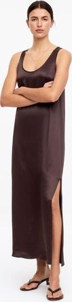 Arket &Auml;rmelloses Satinkleid -Braun