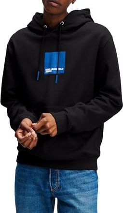 Karl Lagerfeld Karl Lagerfeld Jeans, Homme, Sweat À Capuche Avec Logo Box, Coupe Régulière, Noir, XXL