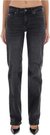 Versace Jeans Couture Femme, Jeans, Noir, Taille: W28 Pantalon en denim coupe droite