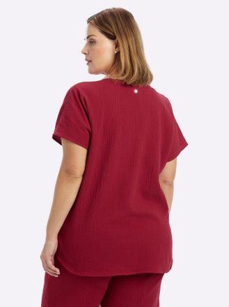 Sheego Klassische Bluse Tunika Kurzarm