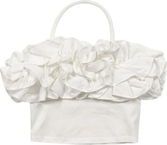 Patrizia Pepe Femme, Blouses et Chemises, Blanc, Taille: 40 FR Bandeau Top