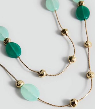 Mango Collier perles combin&eacute;es or - Femme - Taille unique - MANGO