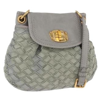 Miu Miu Pre-owned Suede Shoulder Bag - - Pre-owned - Damen - Grau - ONE SIZE