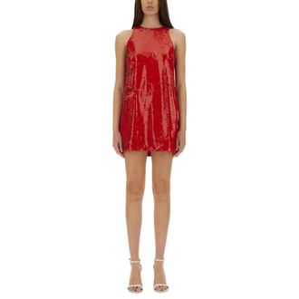 Msgm Msgm, Femme, Robes, Rouge, Taille: 36 FR Sequin Mini Dress