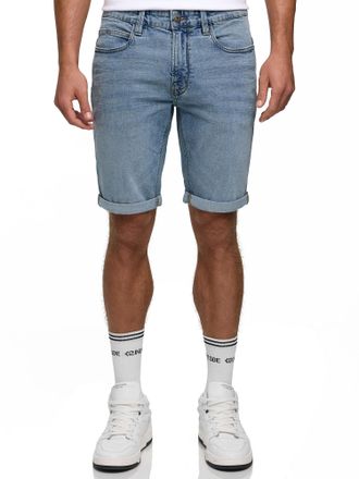 Indicode Shorts INDICODE INKaden, Herren, Gr. XXL, N-Gr, blau wash, Denim/Jeans, Obermaterial: 98% Baumwolle, 2% Elasthan, unifarben, regular fit knielang, Hos