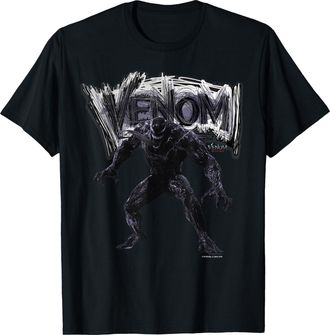 MARVEL Venom: The Last Dance Monochrome Symbiote Scratches T-Shirt
