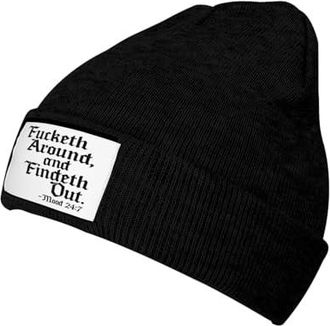 Generic Unisexe Bonnet Souple Tricot&eacute;, Foutez-Vous la Paix et d&eacute;couvrez-Le, Doux Knit Beanie, Bonnet Hiver Chaud Tricot pour Femme, Ski, Adultes