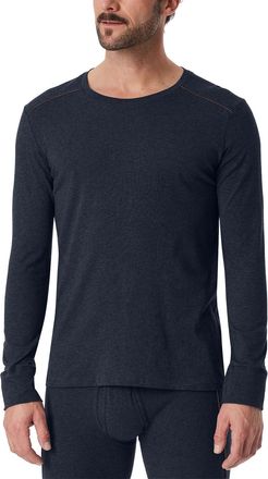 Schiesser Herren Langarm-Comfort Fit Baselayer-Shirt, Nachtblau_183141, 10