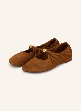 Loewe Mary-Jane-Ballerinas Pebble braun