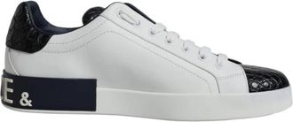 Dolce & Gabbana Portofino Leder-Sneakers - - Shoes - Herren - Wei&szlig; - 40 EU
