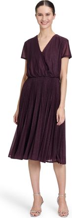 Vera Mont Damen Cocktailkleid mit Plissee 44, Purple/Purple
