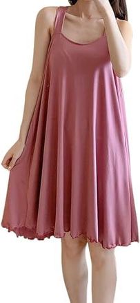 Generic Chemise de nuit ample pour femme - V&ecirc;tements de nuit grande taille pour femmes - T-shirt de nuit ample - Chemise de nuit longue grande taille fine - C