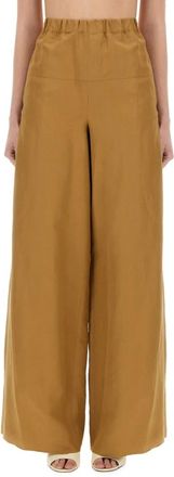 Max Mara Femme, Pantalons, Beige, Taille: 38 FR Wide Pantalons