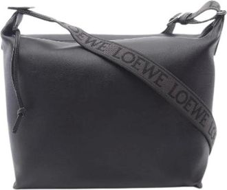 Loewe Pre-owned Sac bandouli&egrave;re en cuir Cubi - Homme - Pre-owned - Noir - Taille: ONE Size