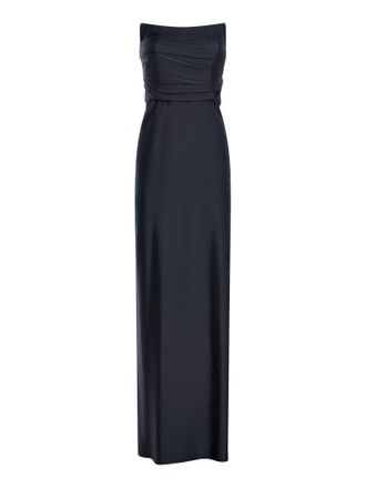 Room76 Womens Long Strapless Dress Black Polyamide