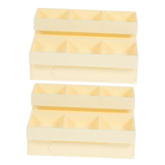 Soimiss 2 St&uuml;ck Miniatur Gem&uuml;se Obst Regal aus Stabilem Detailgetreues Miniatur Puppenhaus Regal f&uuml;r Realistische Supermarkt Deko f&uuml;r Puppenh&auml;user