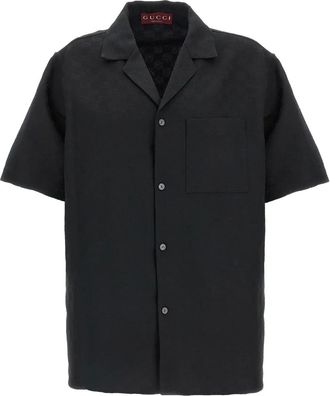 Gucci Bowlinghemd aus Jacquard - Schwarz