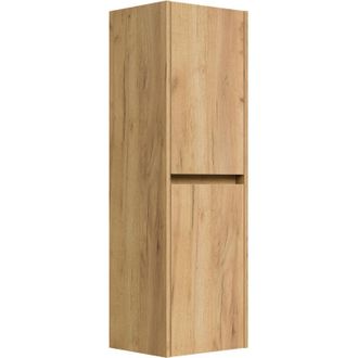 Magnolia Home Badezimmer Hochschrank 112cm Softclose Taifun zur Wandmontage eiche gold