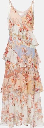 Zimmermann Maxikleid Awaken aus Baumwolle und Seide