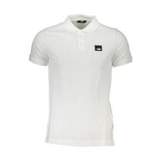 Cavalli Wei&szlig;es Poloshirt mit Applikationsdruck - - Tops - Herren - Wei&szlig; - M