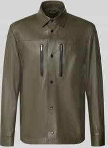HUGO BOSS Regular Fit Lederjacke aus echtem Lammleder Modell LH_PS SPIRIT70 ST - Porsche x BOSS