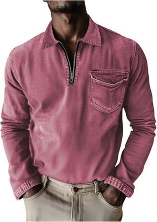 Generic Sweat à capuche pour homme avec fermeture éclair 1/4 pour homme, grand et grand, décontracté, texturé en tricot côtelé à manches longues, chandail dhi