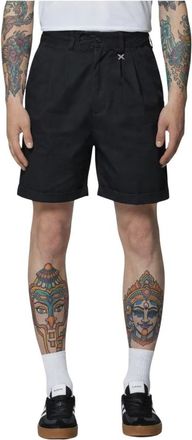 John Richmond Homme, Shorts, Noir, Taille: 2XL Shorts bianchi pinces e vita regolabile