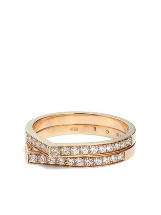 Repossi bague Antifer en or rose 18ct ornée de diamants