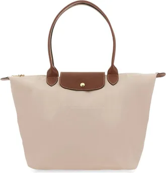 Longchamp Womens Shoulder Bag Le Pliage White