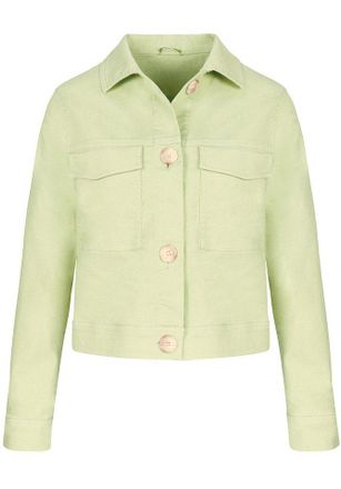 bianca Kurzjacke PEGGY aus farbigem Denim-Stoff