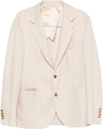 Brett Johnson blazer boutonné à revers crantés - Tons neutres