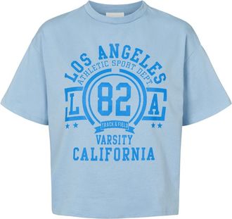 Americandreams Americandreams, Femme, Tops, Bleu, Taille: 44 FR Cropped T-Shirt