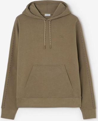 Burberry Hoodie en coton &agrave; liser&eacute; Check, Size: XXXL