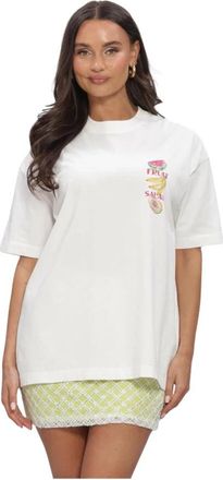 Catwalk Junkie Oversized Grafik-T-Shirt - - Tops - Damen - Wei&szlig; - M