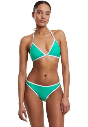 Urban Classics Damen Bikini Ladies Retro Triangle Bikini, Zweiteiliger Badeanzug mit Schnürung, aus recyceltem Material, Größen XS - XL